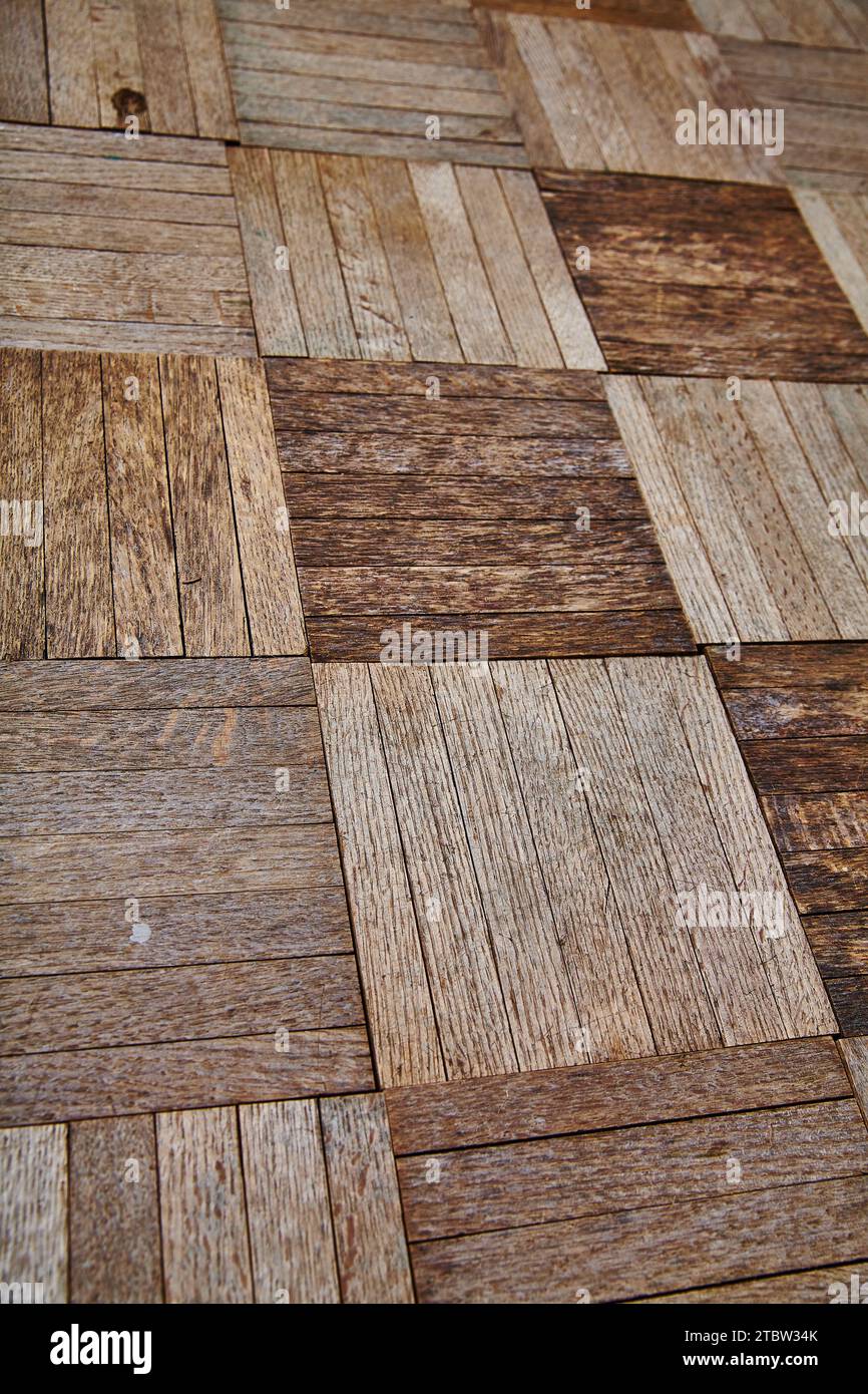 View of Rustic Herringbone Wood Flooring Texture in Warm Tones Close-Up ...