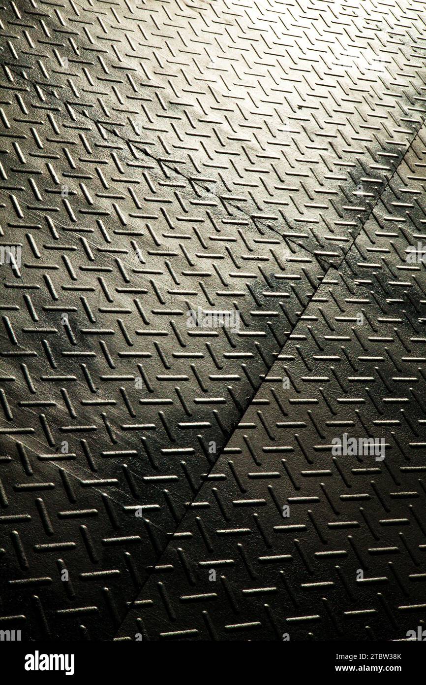 Industrial Diamond Plate Metal Texture with Light and Shadow Play Close ...