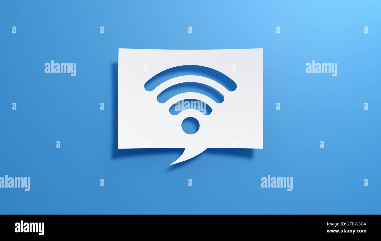Wi-Fi Icon. Wireless Fidelity Speech Bubble. Minimalist abstract design ...