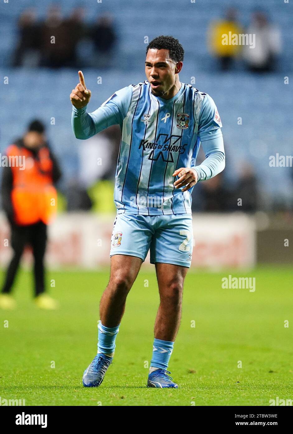 Coventry City's Milan van Ewijk celebrates the win after the Sky Bet ...