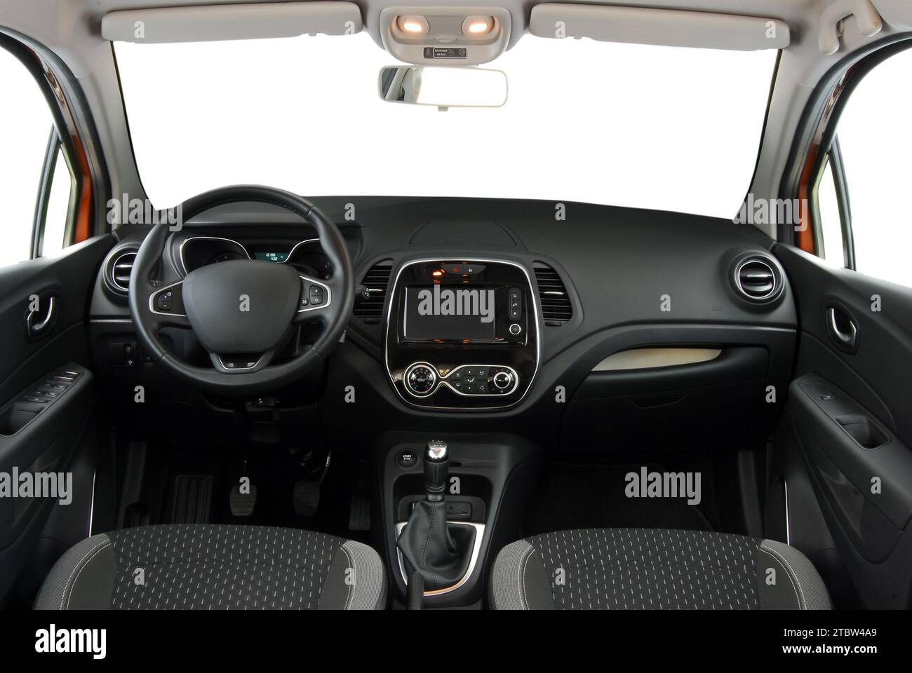 Studio shot passenger car interior, front view Stock Photo - Alamy