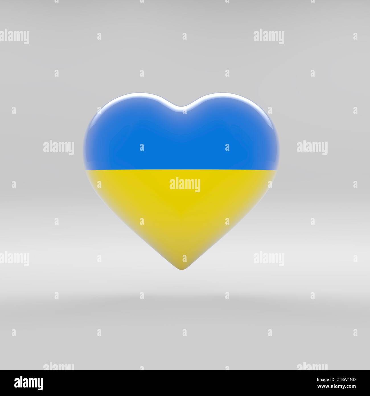 Heart shaped badge with the national flag of Ukraine as a symbol of ...