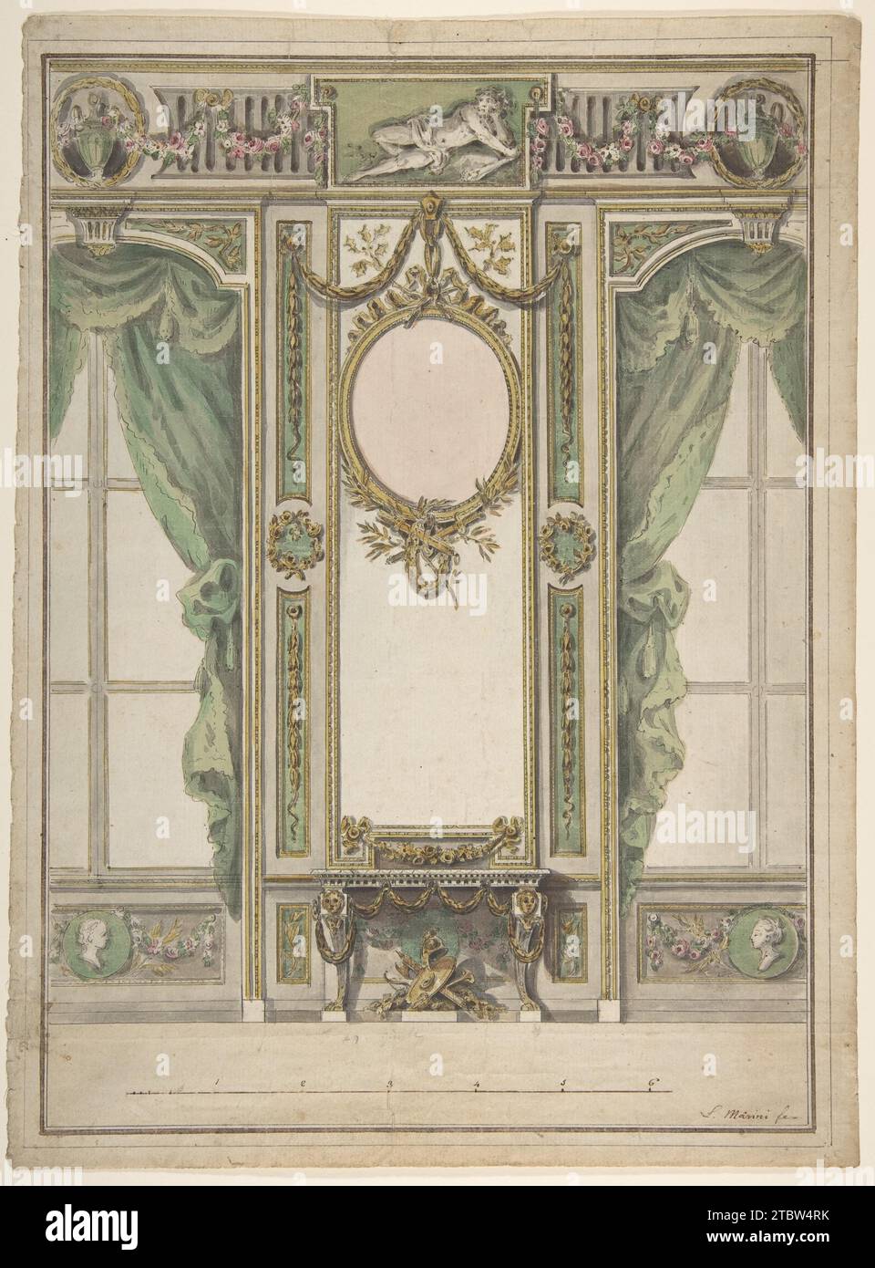 Design for a Palace Interior 1965 by Leonardo Marini Stock Photo - Alamy