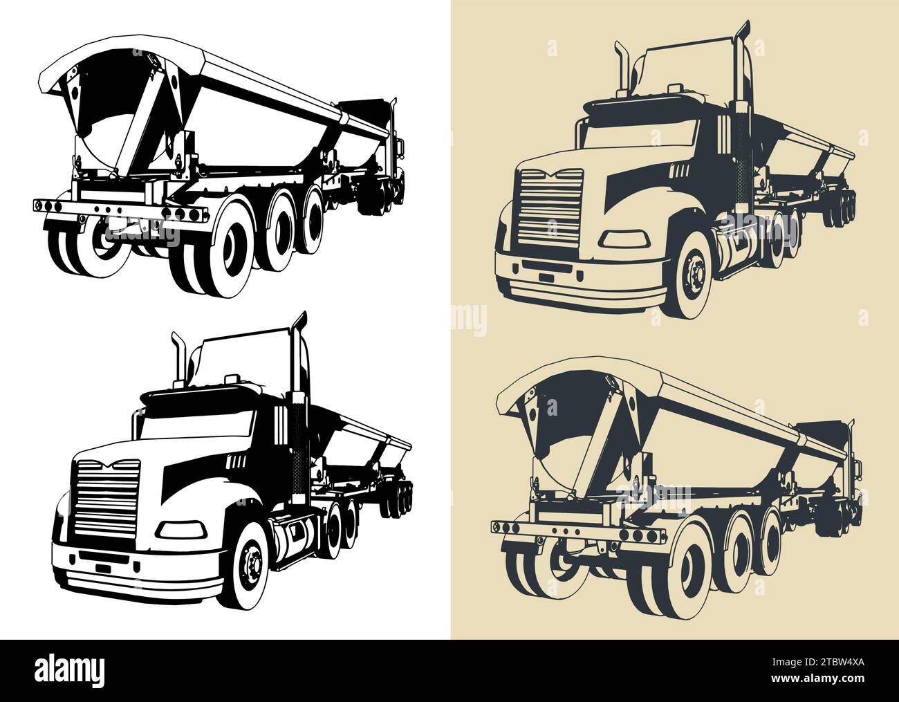 Coal trailer Stock Vector Images - Alamy