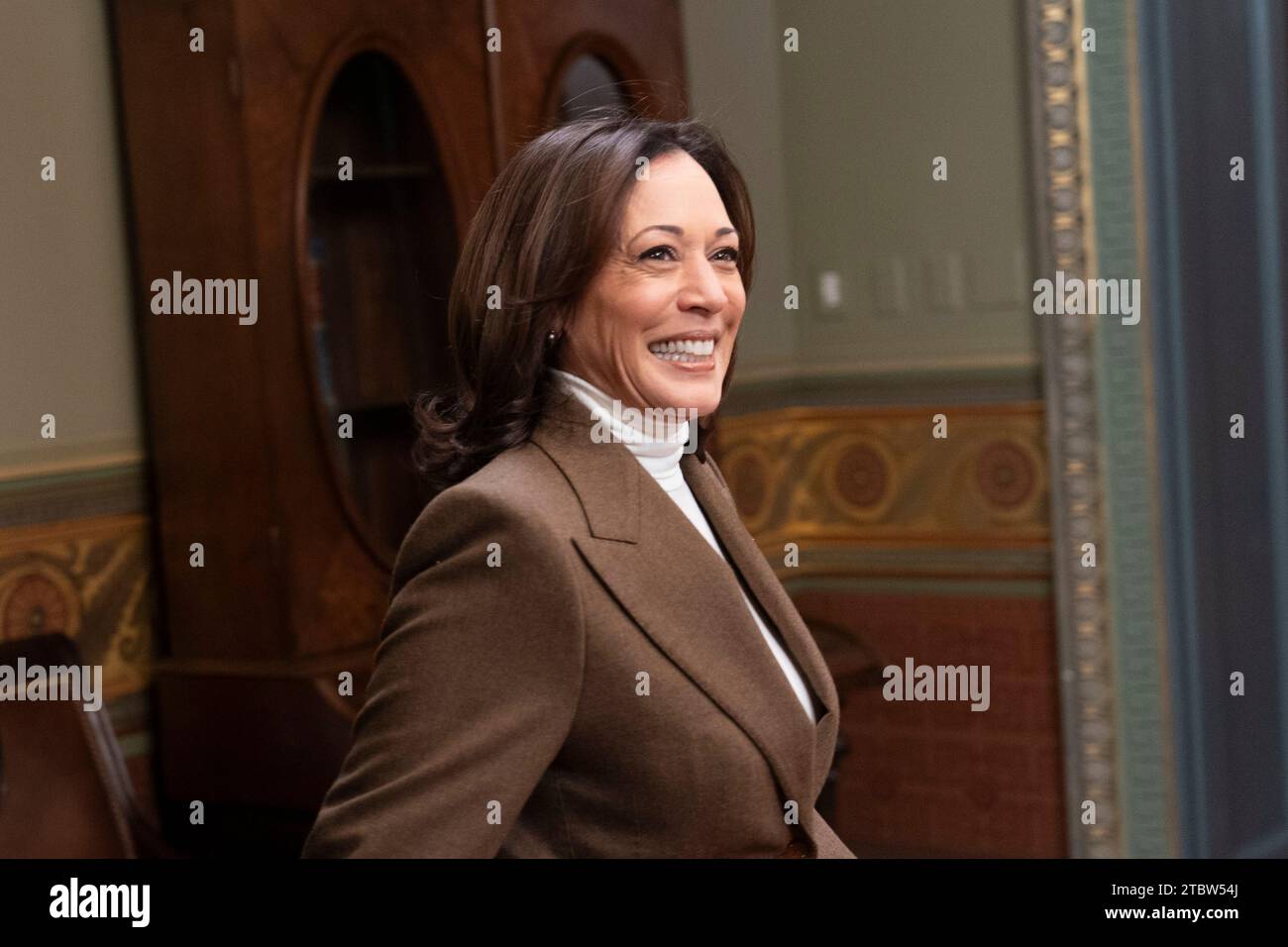 United States Vice President Kamala Harris arrives for the ceremonial ...