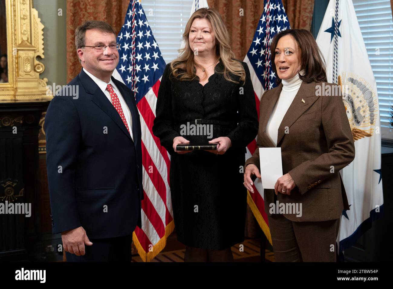 United States Vice President Kamala Harris participates in the ...