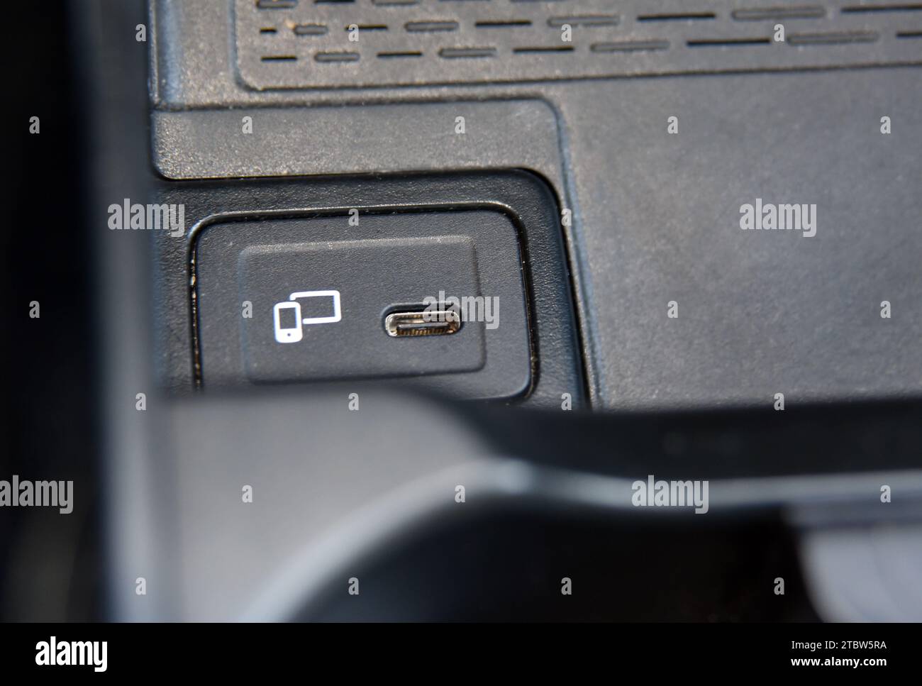 USB port in the car panel Stock Photo - Alamy