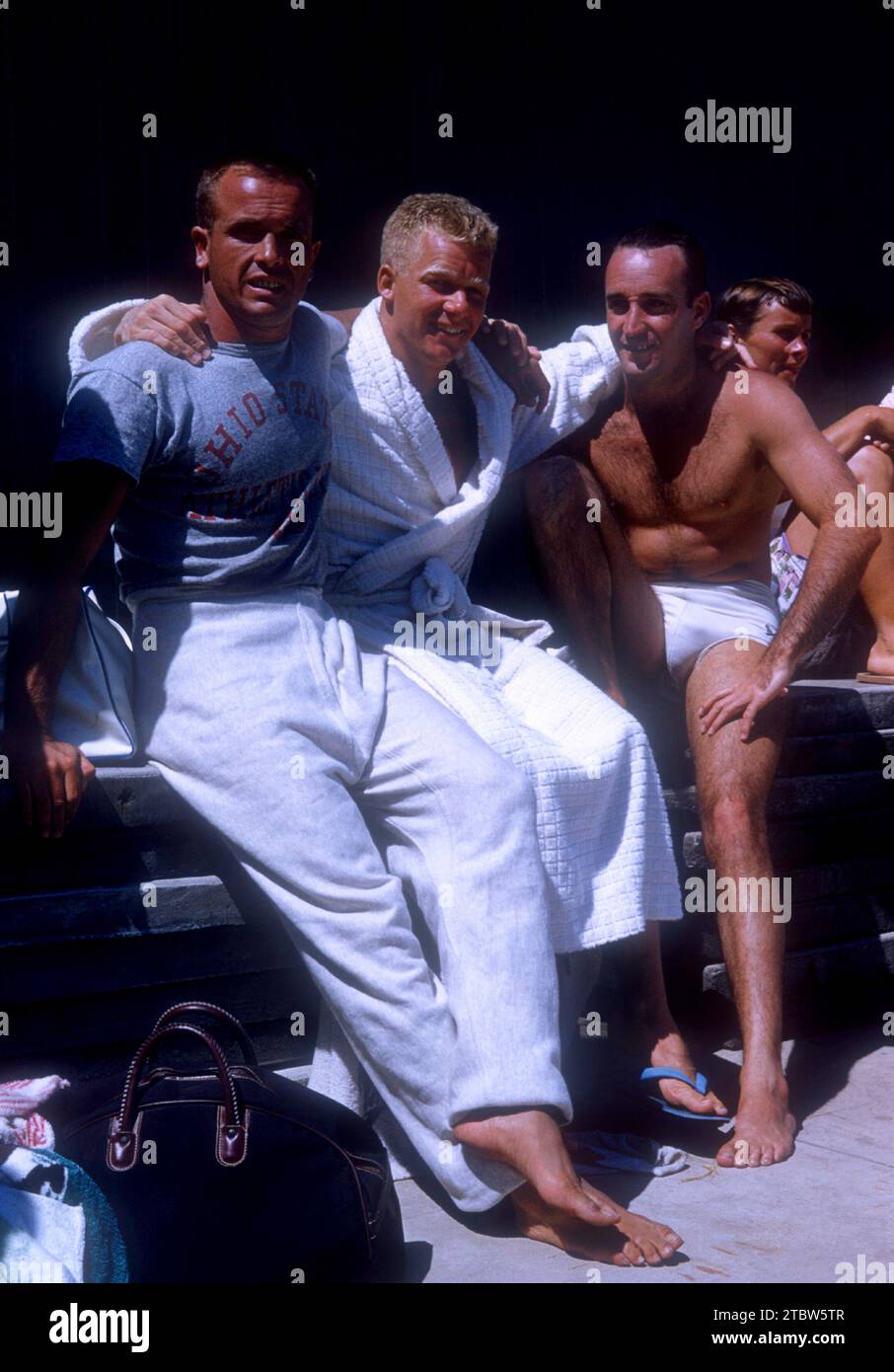 LOS ANGELES, CA - JULY 20: (L-R) American divers Don Harper (1932-2017 ...
