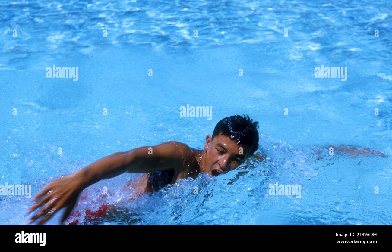 LOS ANGELES, CA - JULY 20: American swimmer Ford Konno of Ohio State ...