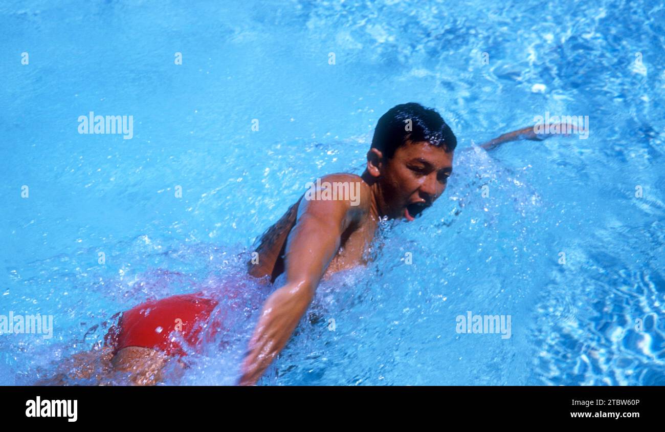 LOS ANGELES, CA - JULY 20: American swimmer Ford Konno of Ohio State ...
