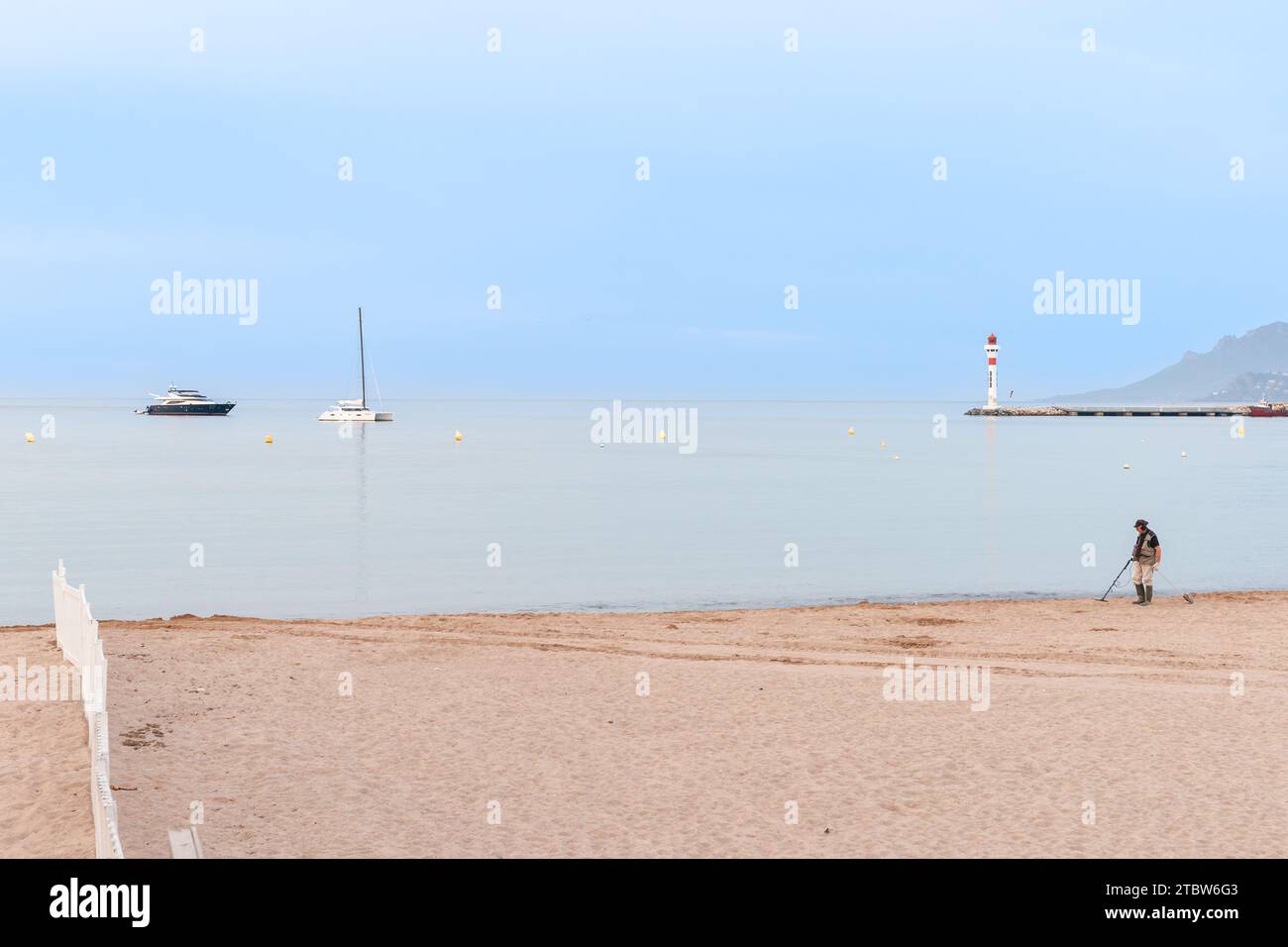 Cannes, French Riviera, May 3 2011; Scenic Mediterranean beachfront ...
