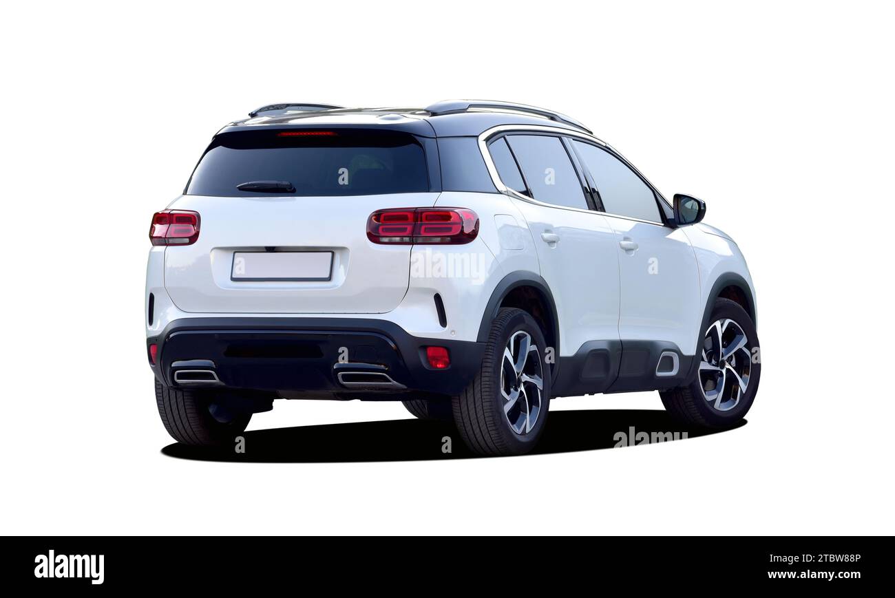 Suv isolated white background rear view Cut Out Stock Images & Pictures ...
