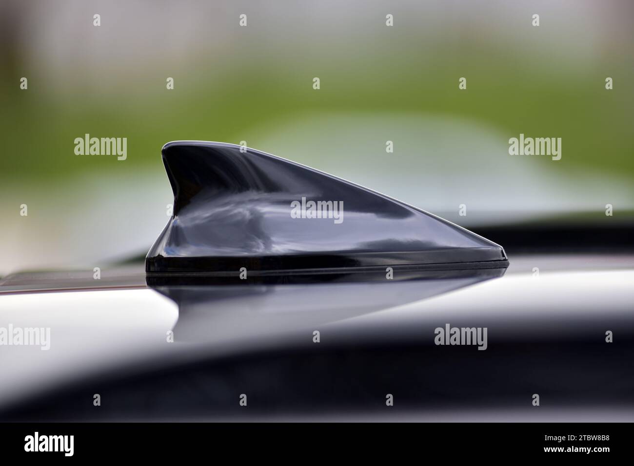 Car radio antenna on roof car Stock Photo - Alamy