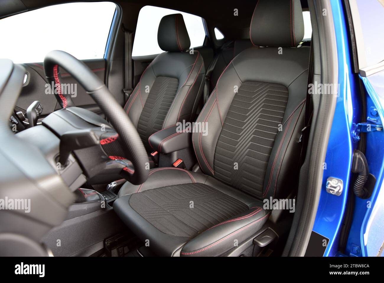 Front seats of a modern passenger car Stock Photo - Alamy