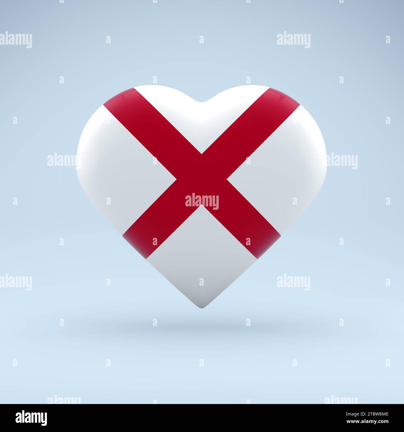 Love Alabama state symbol. Heart flag icon Stock Photo - Alamy