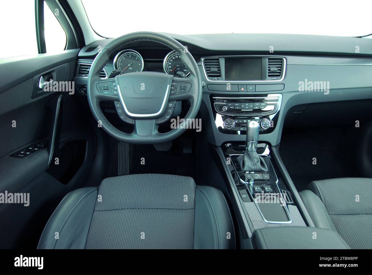 Studio shot passenger car interior, front view Stock Photo - Alamy