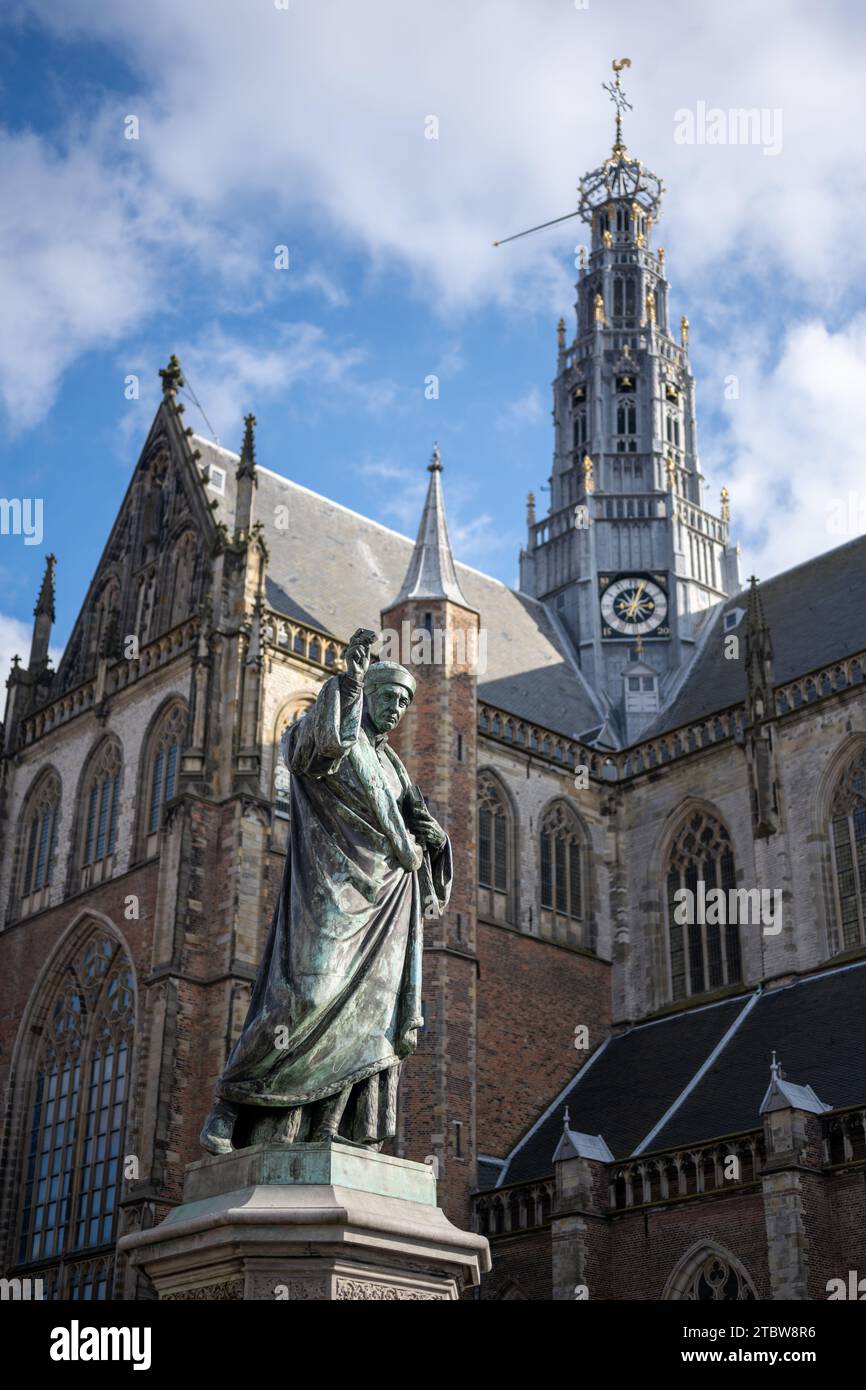 De Grote of St Bavokerk te Haarlem, the historic church in the main ...