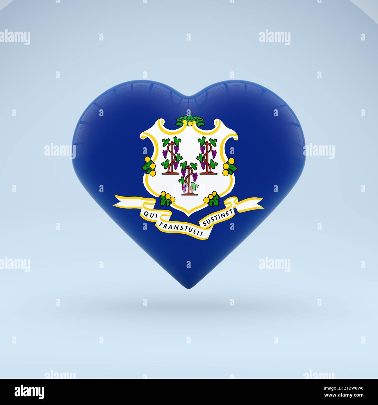 Love Connecticut state symbol. Heart flag icon Stock Photo - Alamy