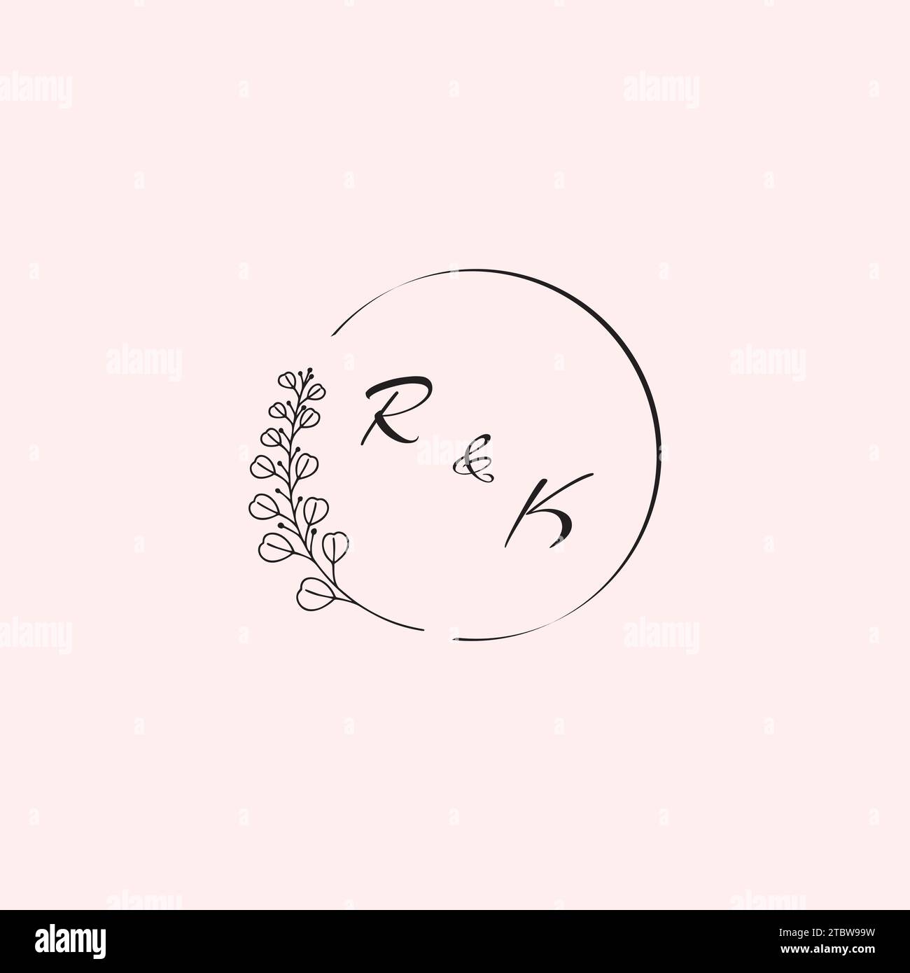 Initial kr logo vectors hi-res stock photography and images - Alamy