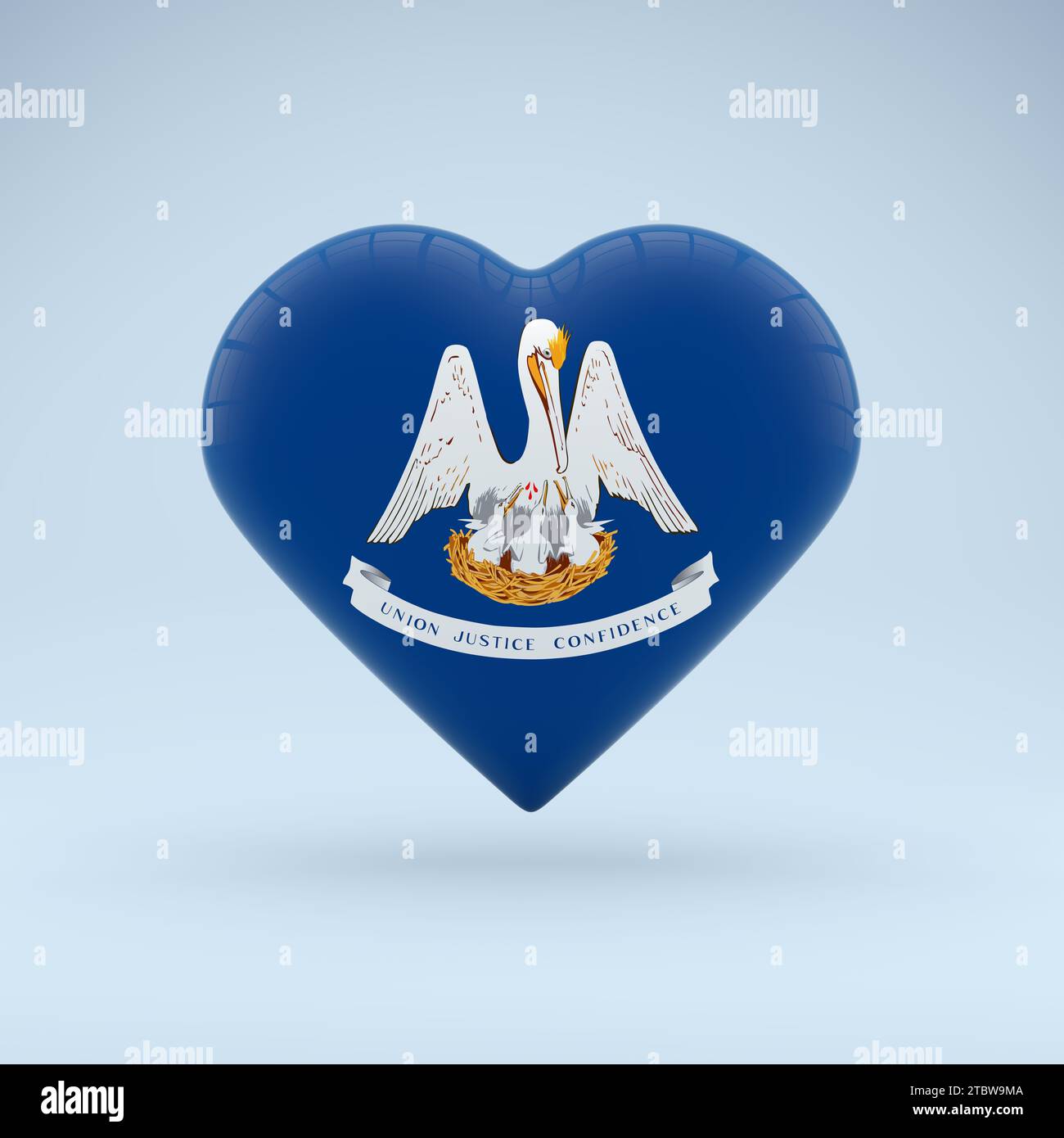 Love Louisiana state symbol. Heart flag icon Stock Photo - Alamy