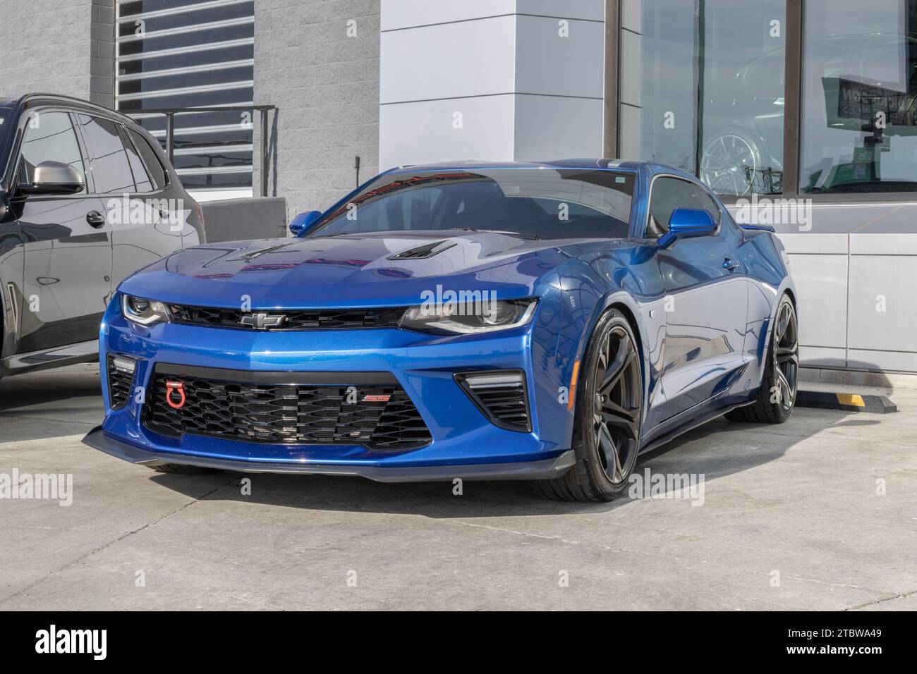 Indianapolis - December 7, 2023: Used Chevrolet Camaro SS display. With ...