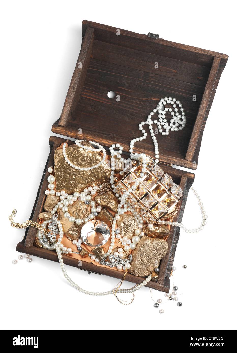 Gold treasure chest top view hi-res stock photography and images - Alamy