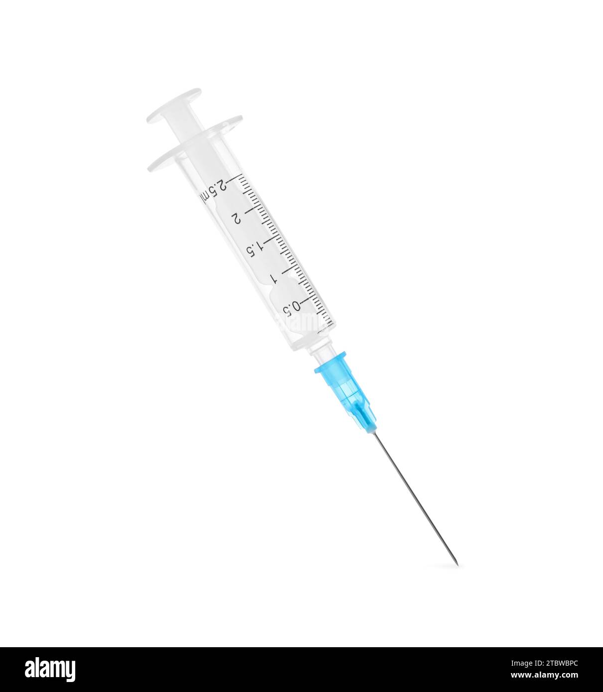 New medical syringe with needle isolated on white Stock Photo - Alamy