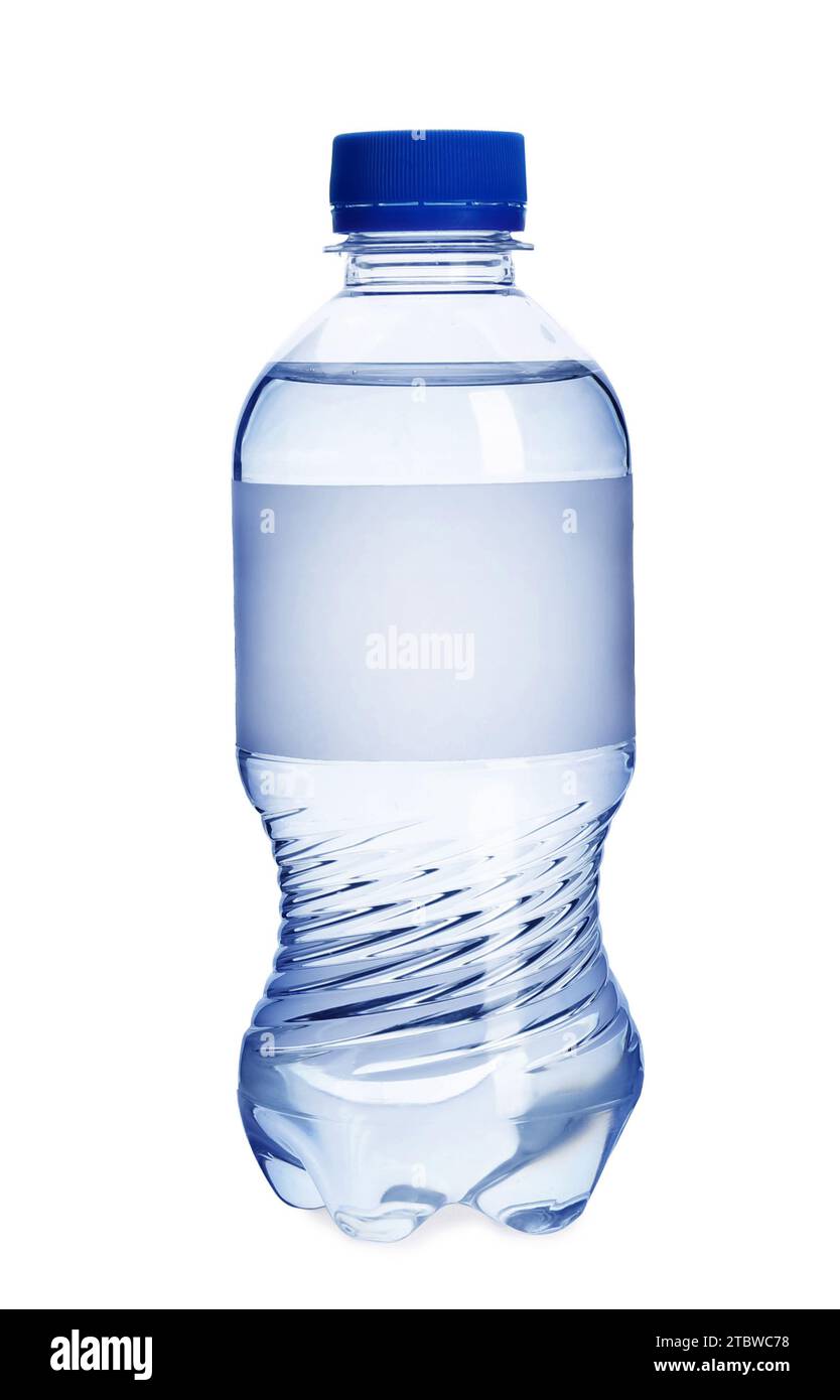 One plastic bottle with fresh water isolated on white Stock Photo - Alamy