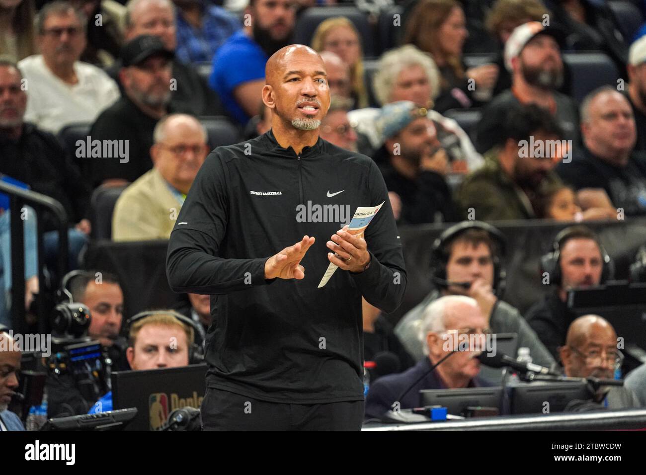 Orlando, Florida, USA, December 8, Detroit Pistons head coach Monty ...