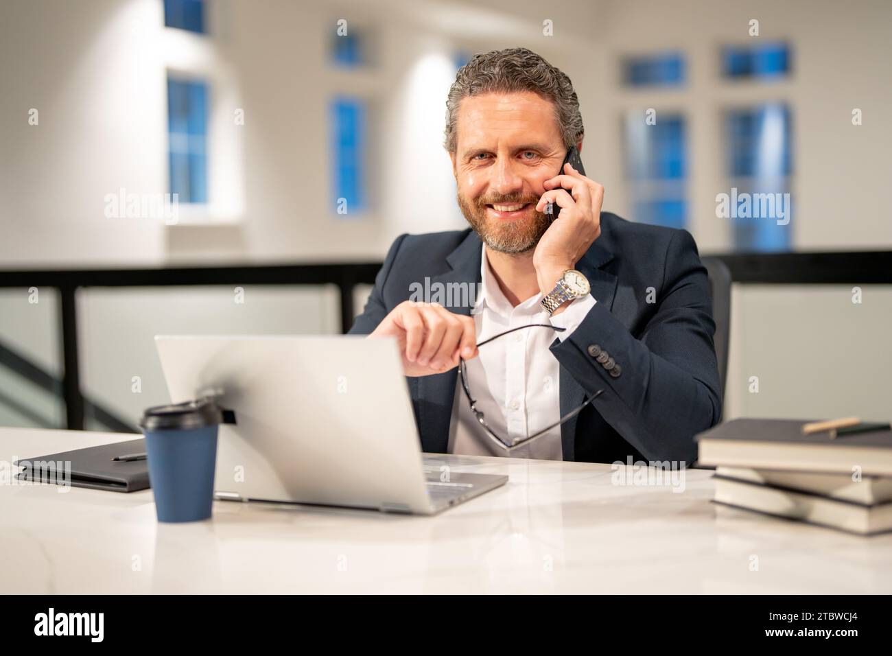 Business man entrepreneur startup owner in modern office. Occupation ...