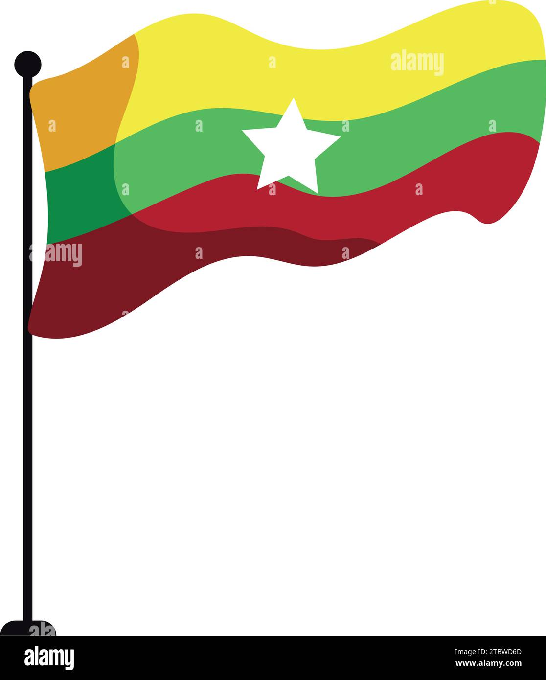 myanmar flag illustration vector isolated Stock Vector Image & Art - Alamy