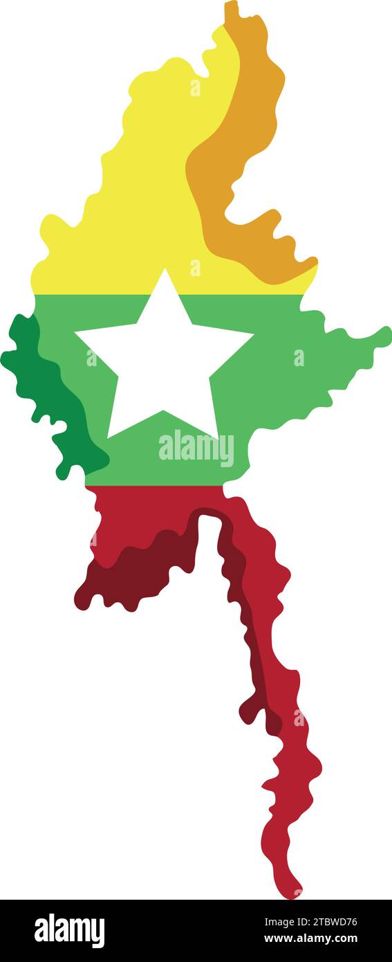 myanmar flag and map vector isolated Stock Vector Image & Art - Alamy