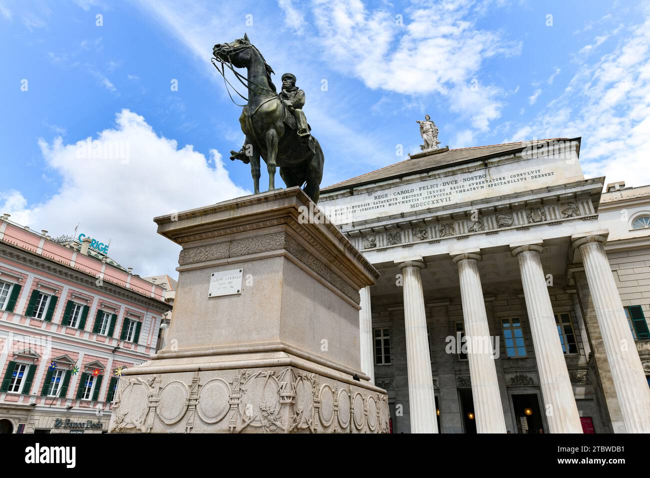 Genoa, Italy - July 29, 2022: The Carlo Felice theatre, the opera house ...