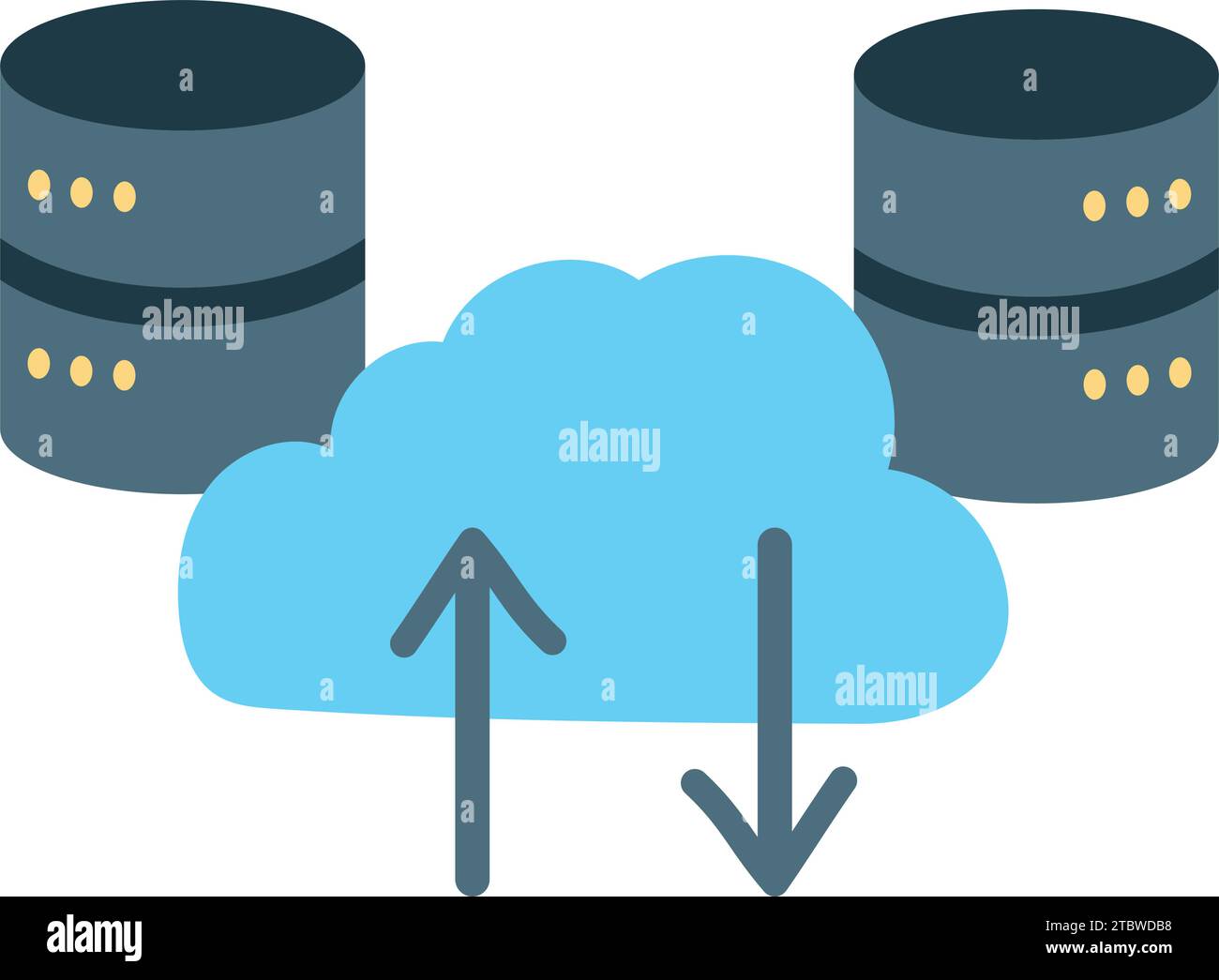 database cloud server vector isolated Stock Vector Image & Art - Alamy