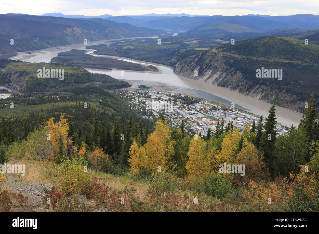 Dawson City and the rivers Stock Photo - Alamy