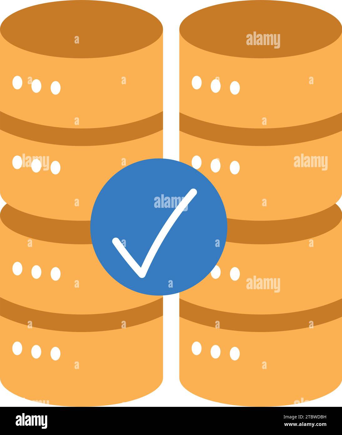 database servers of orange color vector isolated Stock Vector Image ...