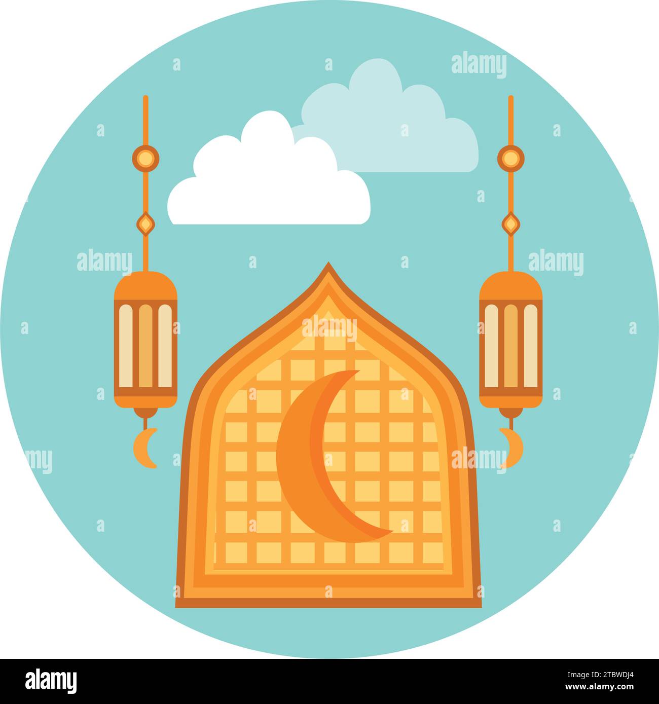 muslim decorations illustration vector isolated Stock Vector Image ...