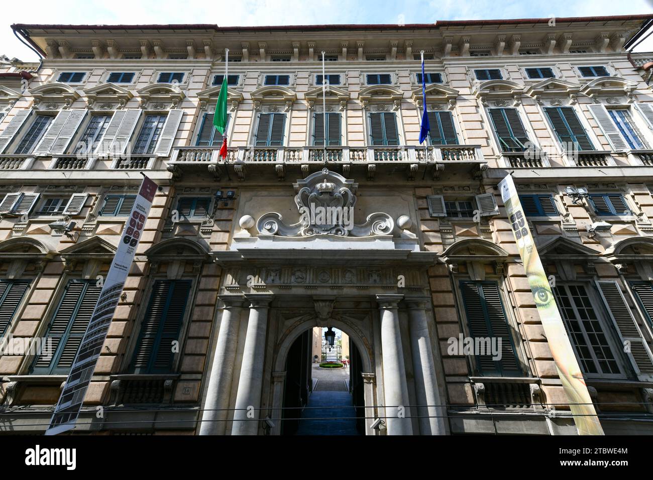Genoa, Italy - Jul 29, 2022: Facade of the Palazzo Reale (Royal Palace ...