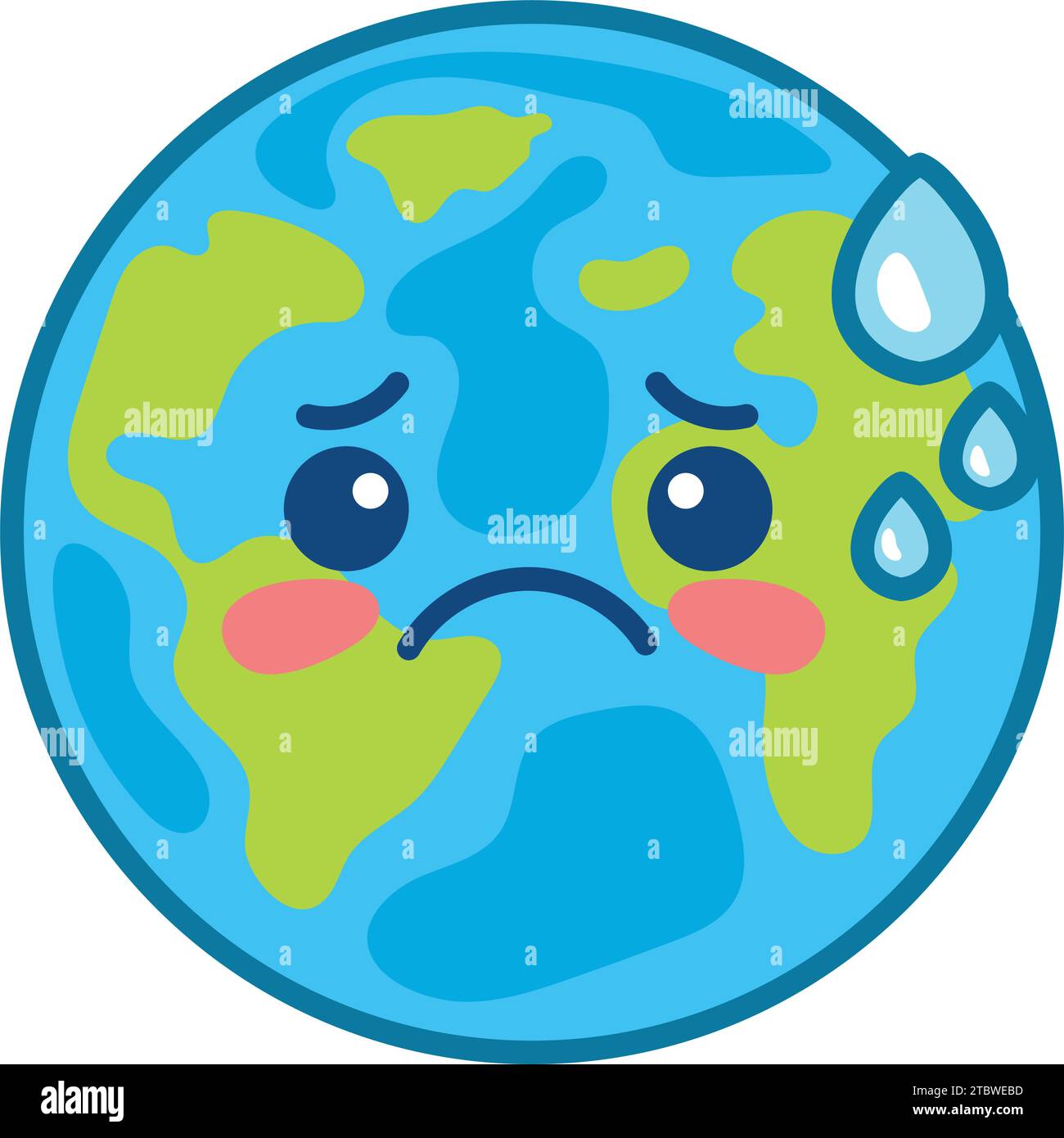 global warming illustration of the world sweating vector isolated Stock ...