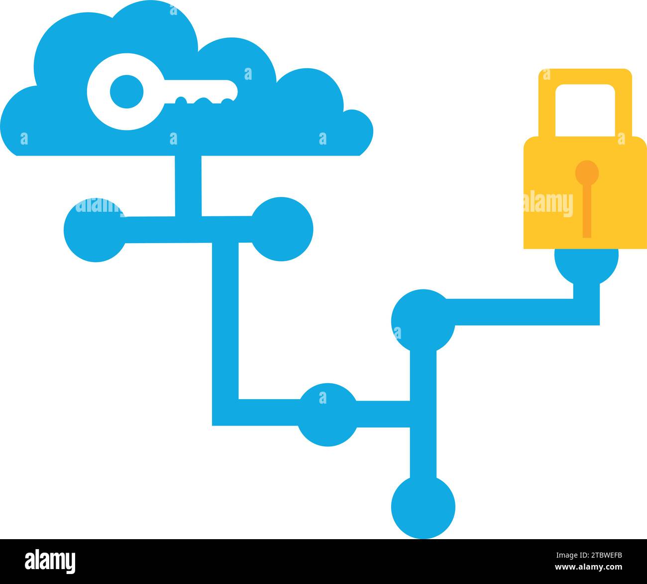 data security illustration of cloud server and padlock vector isolated Stock Vector Image & Art ...