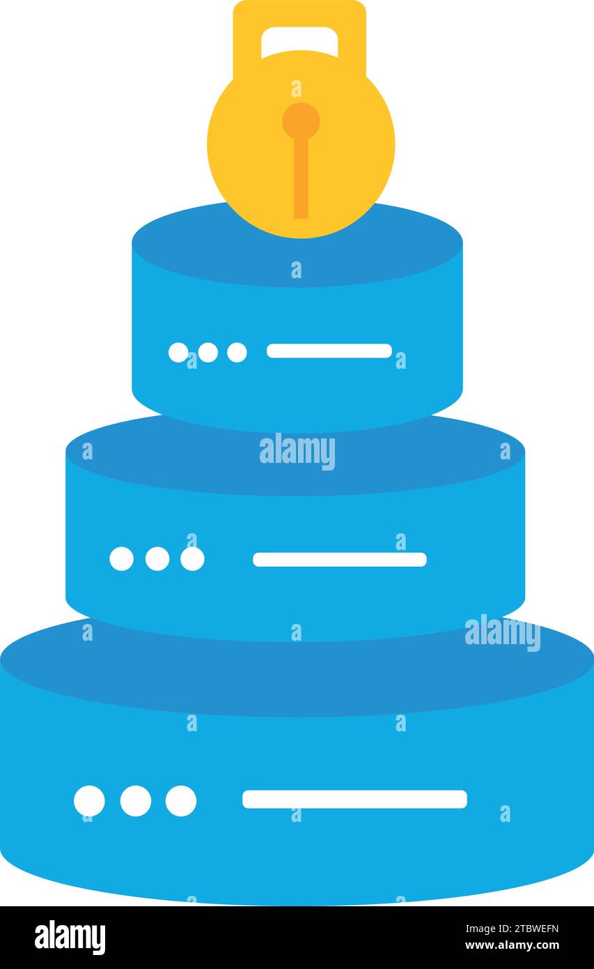 data security illustration of servers and padlock vector isolated Stock Vector Image & Art - Alamy