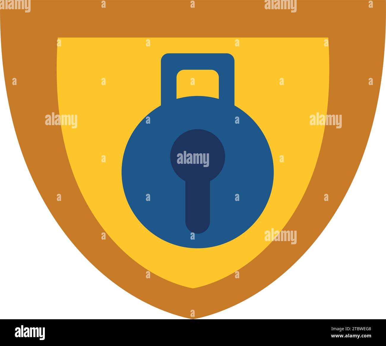 data security design of shield with padlock vector isolated Stock ...