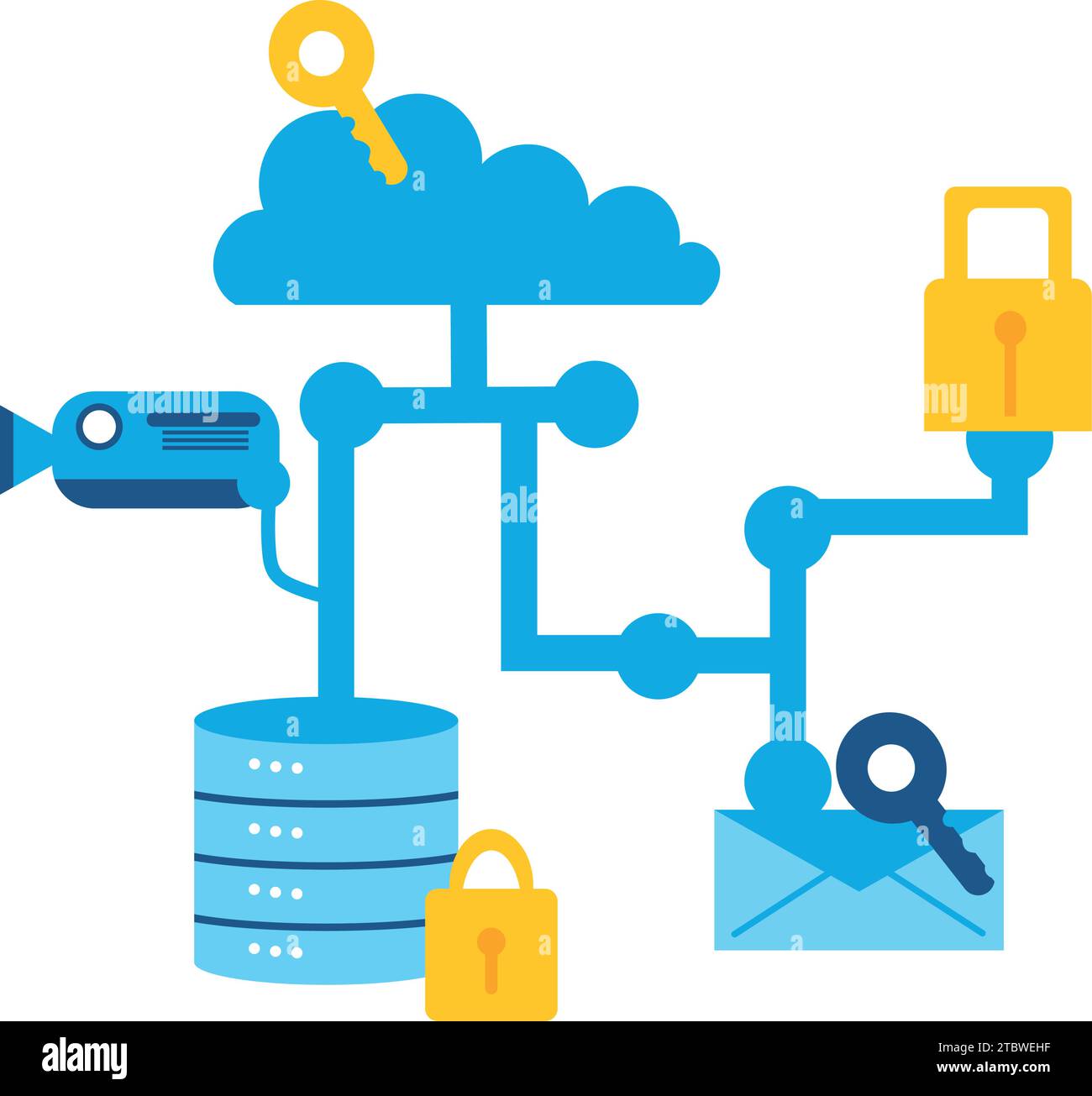 data security connection vector isolated Stock Vector Image & Art - Alamy