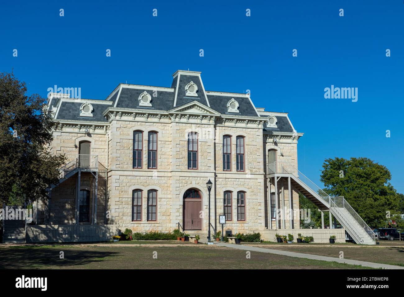 view to old historic city hall in Blanco, Texas Stock Photo - Alamy