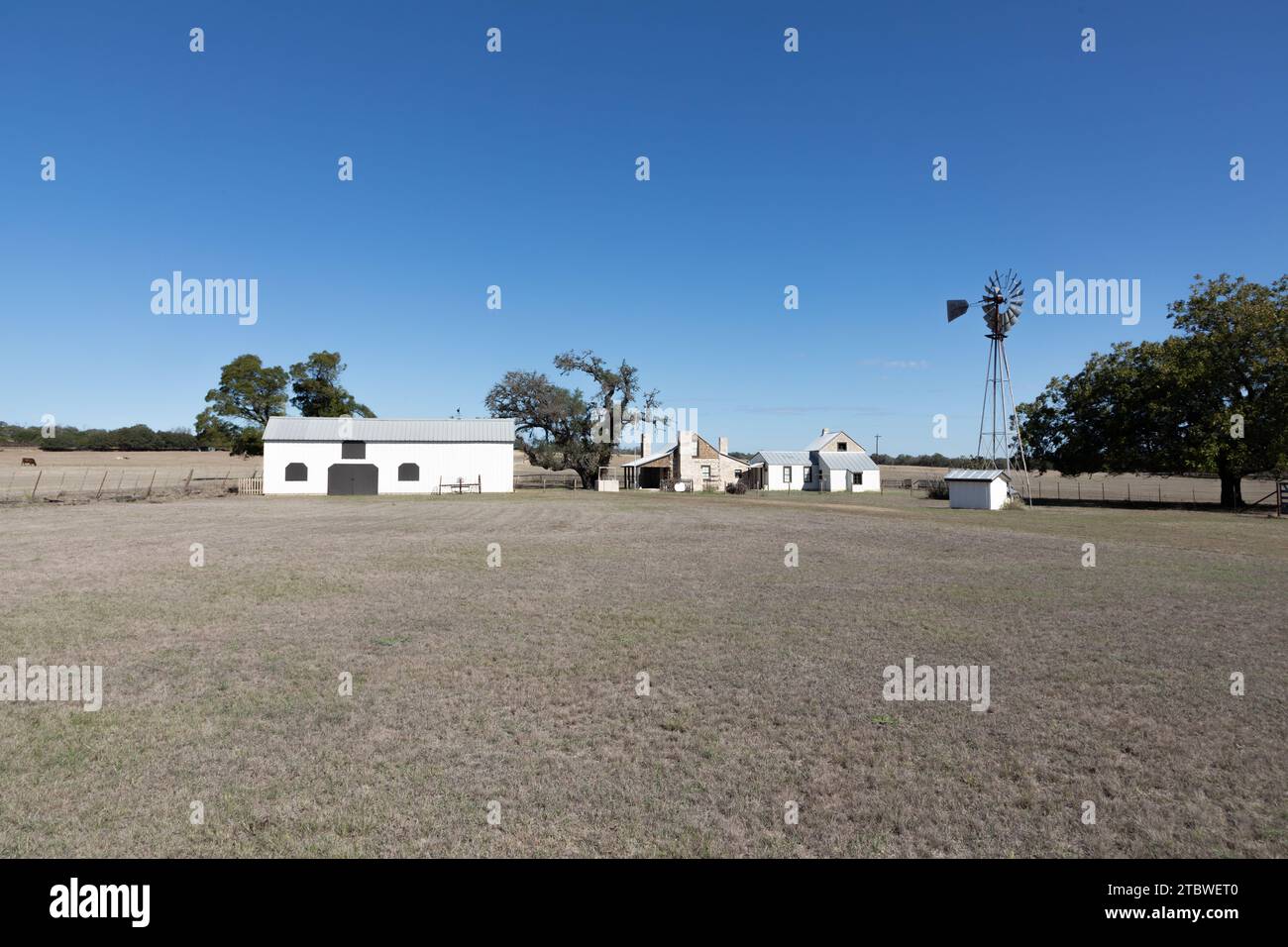 small typical farmhouse near Fredericksburg in Texas, USA Stock Photo ...