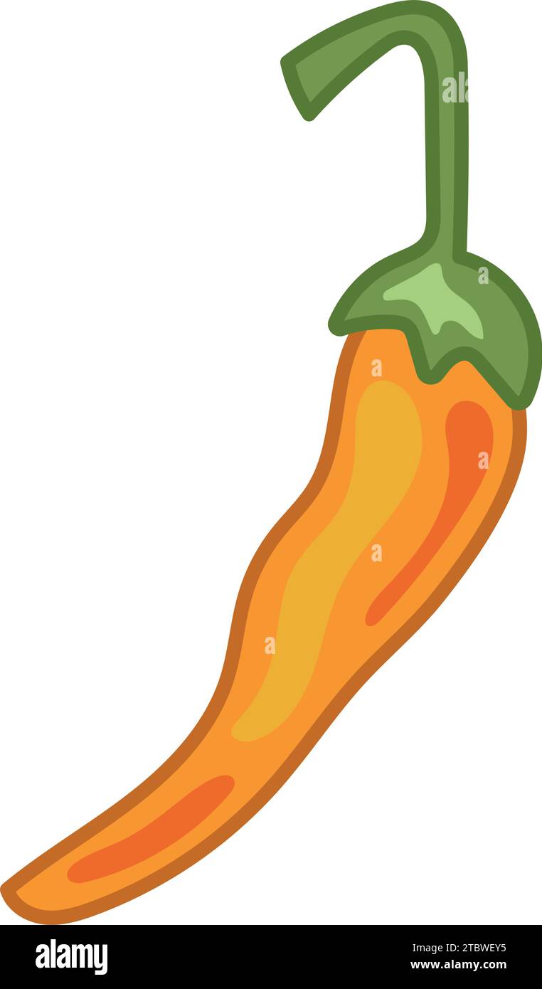 orange chilli pepper vector isolated Stock Vector Image & Art - Alamy