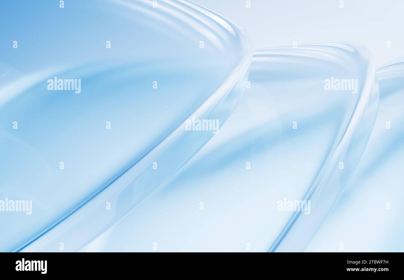 Abstract curve glass geometry background, 3d rendering. 3D illustration ...