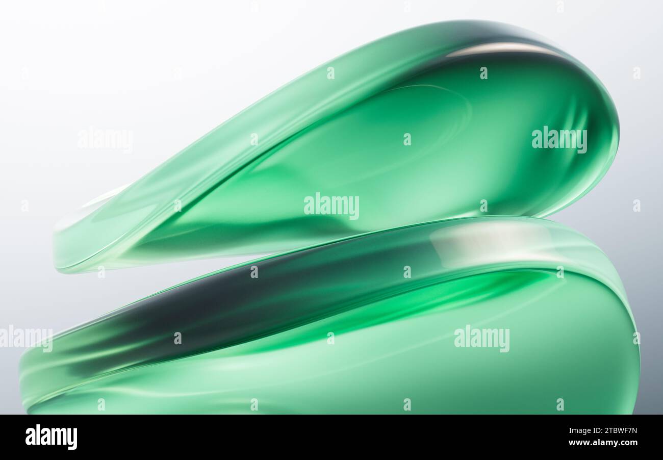 Gradient green transparent geometry background, 3d rendering. 3D ...