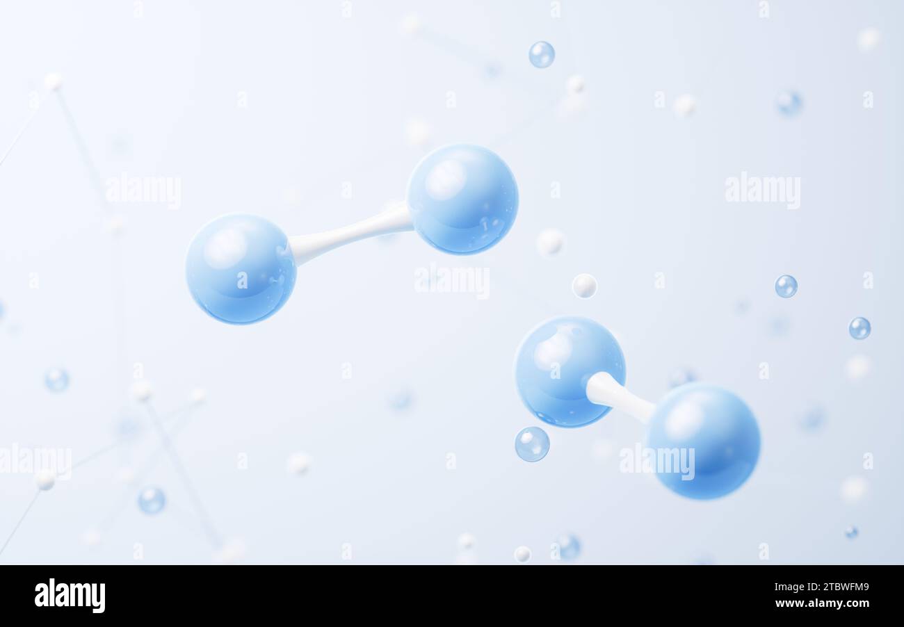 Molecule with biology concept background, 3d rendering. 3D illustration ...