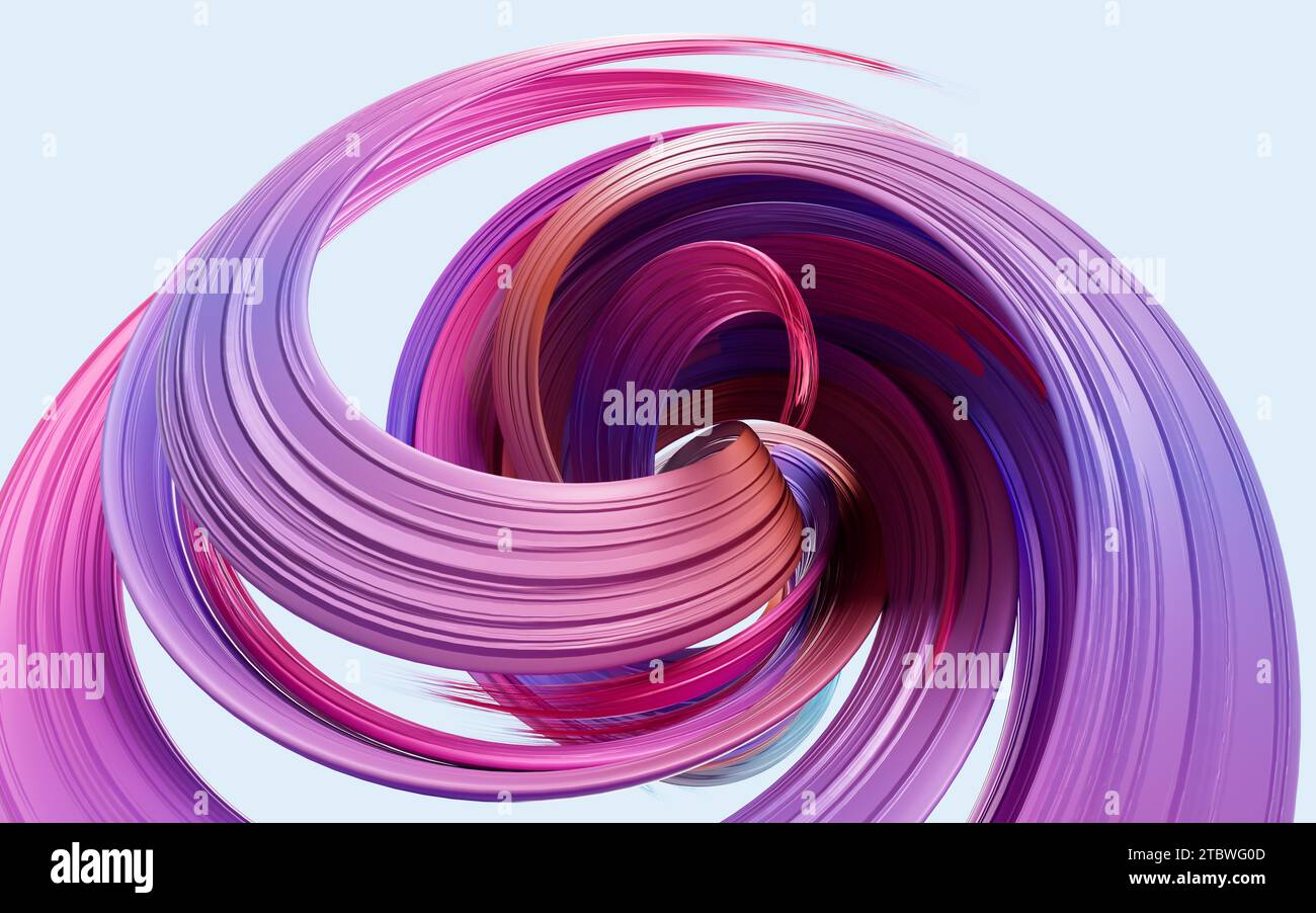 Flowing curve lines background, 3d rendering. 3D illustration Stock Photo - Alamy